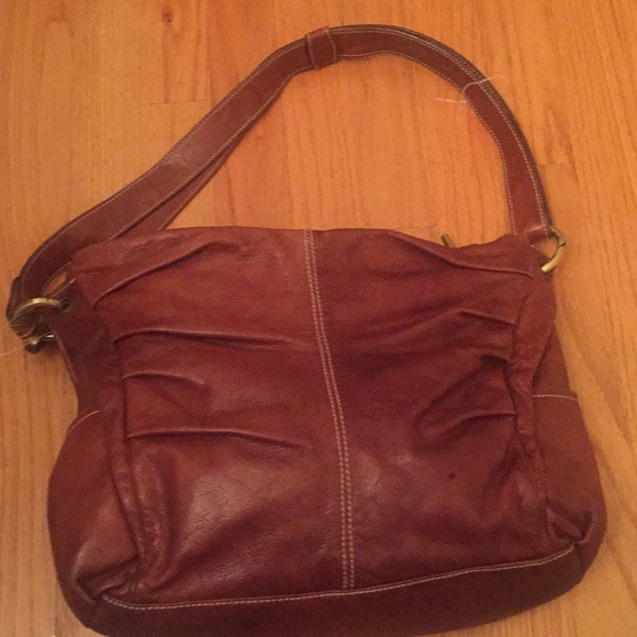 Vera Pelle | Bags | Vera Pelle Avorio Made In Italy Brown Leather Bag ...